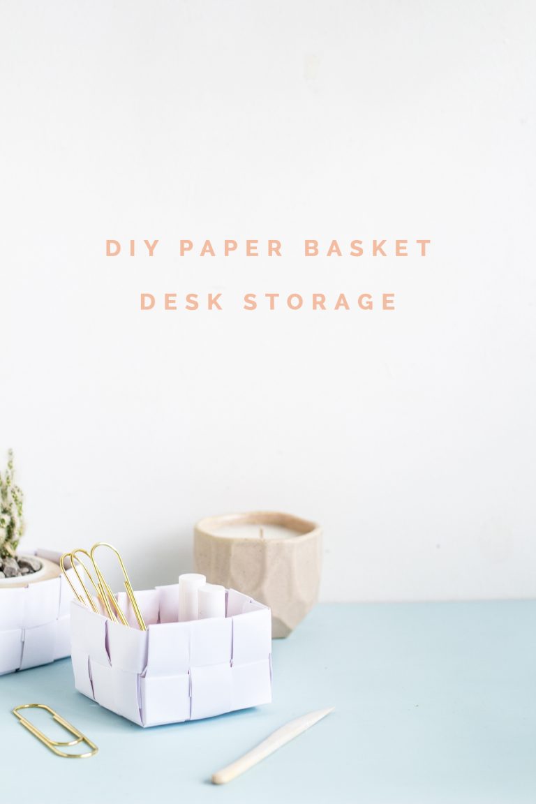 DIY Paper Basket Desk Storage Tutorial - Fun Crafts Kids